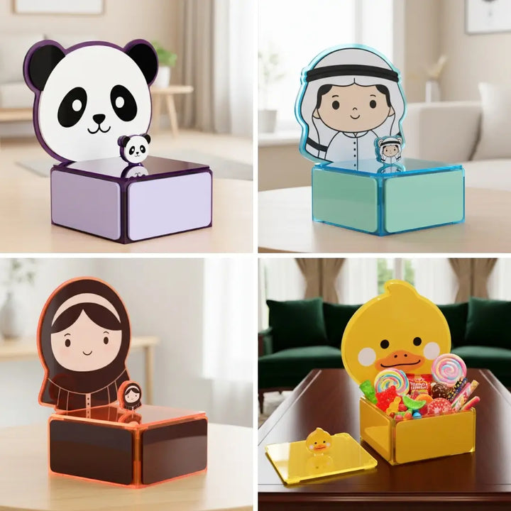 Acrylic Gift Boxes with Cartoon Characters for Girgian – Karyan Art ...