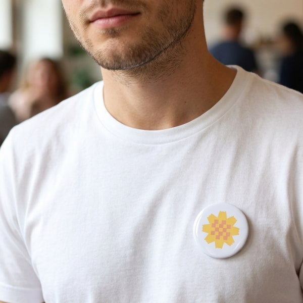 Al Arfaj Flower Badge Kuwait | Premium Pin by Karyan Art – Karyan Art ...